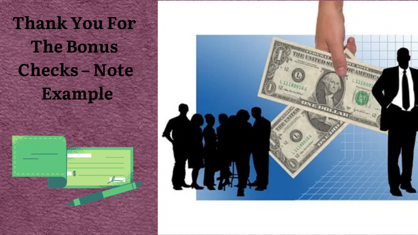 Thank You For The Bonus Checks - Note Example