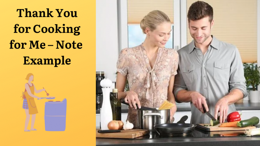 Thank You For Cooking For Me - Note Example