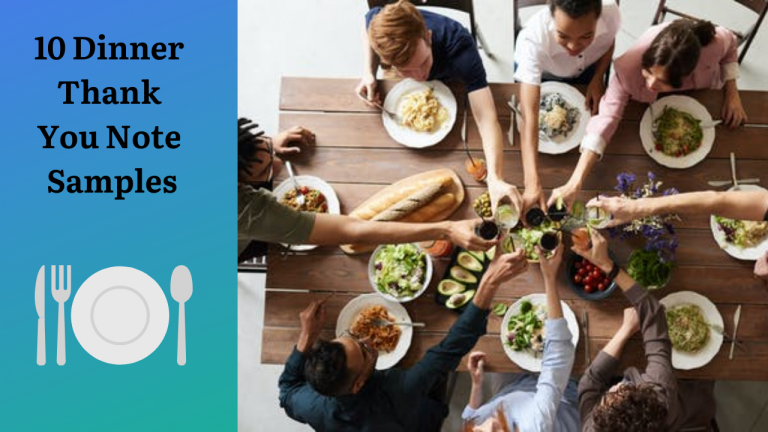 10 Dinner Thank You Note Samples - The Thank You Notes Blog