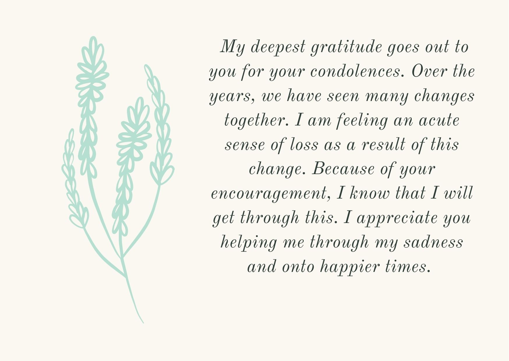 Thank You For Condolences - The Thank You Notes Blog