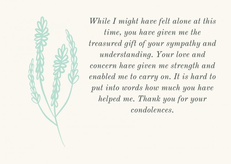 Thank You For Condolences - The Thank You Notes Blog
