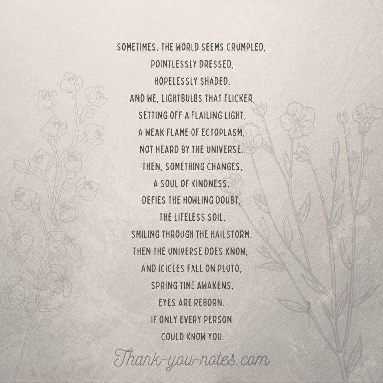 Some Poems Saying Thank You...