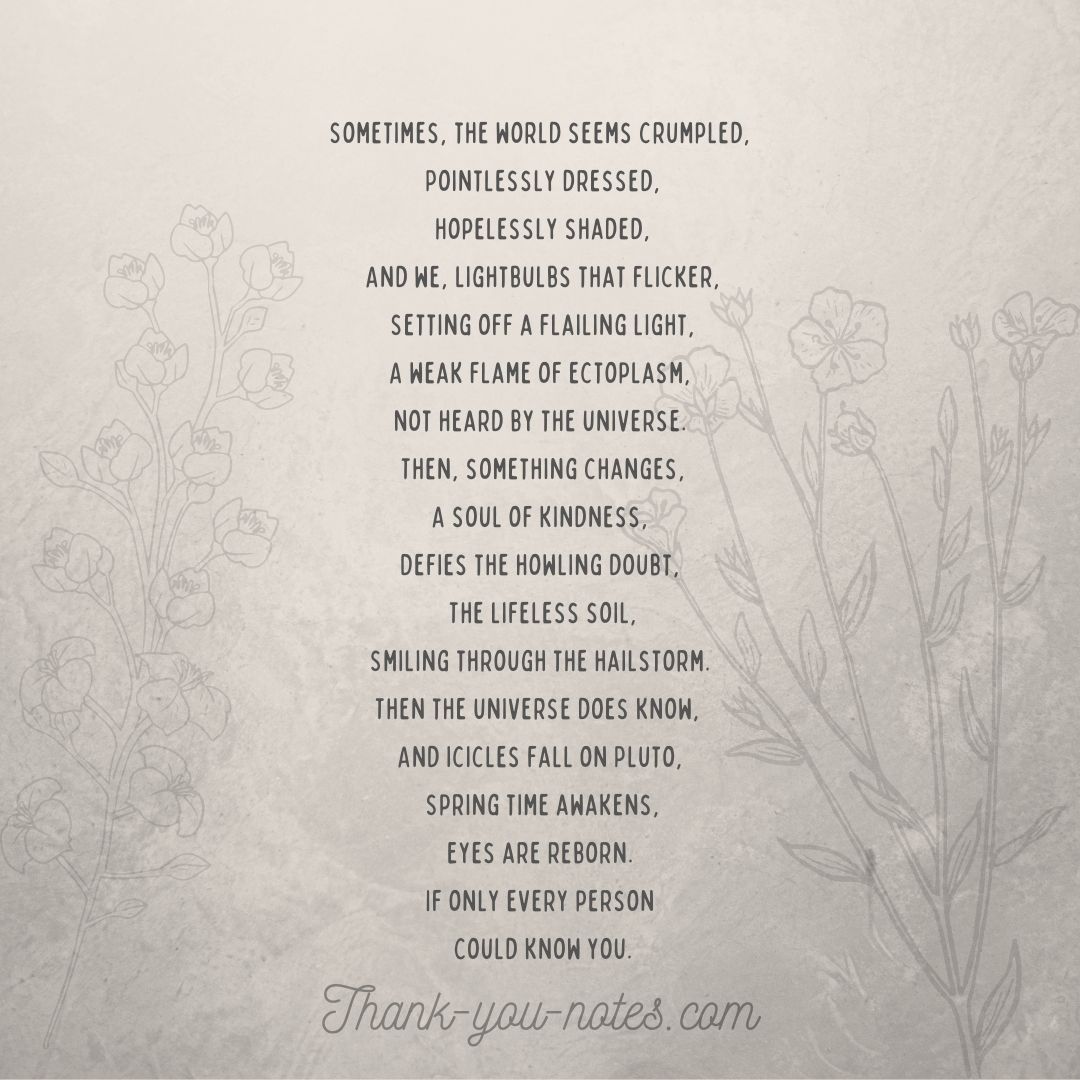 Some Poems Saying Thank You...