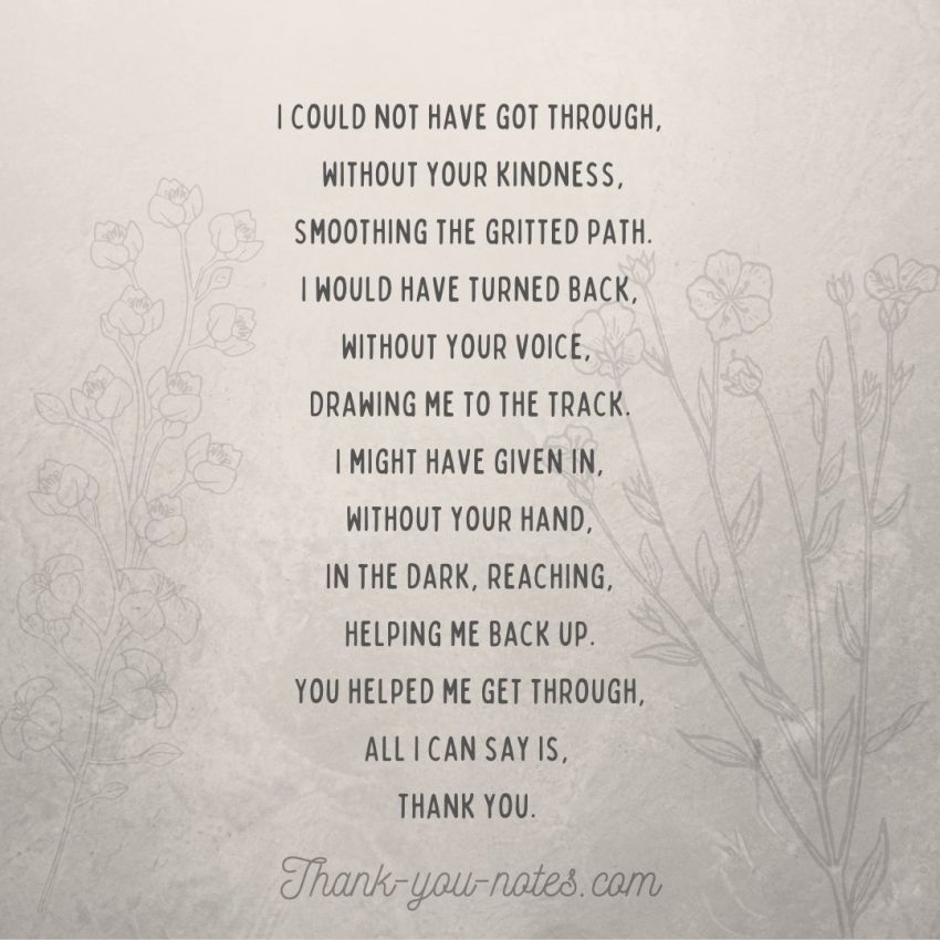 Saying Thanks With Poems