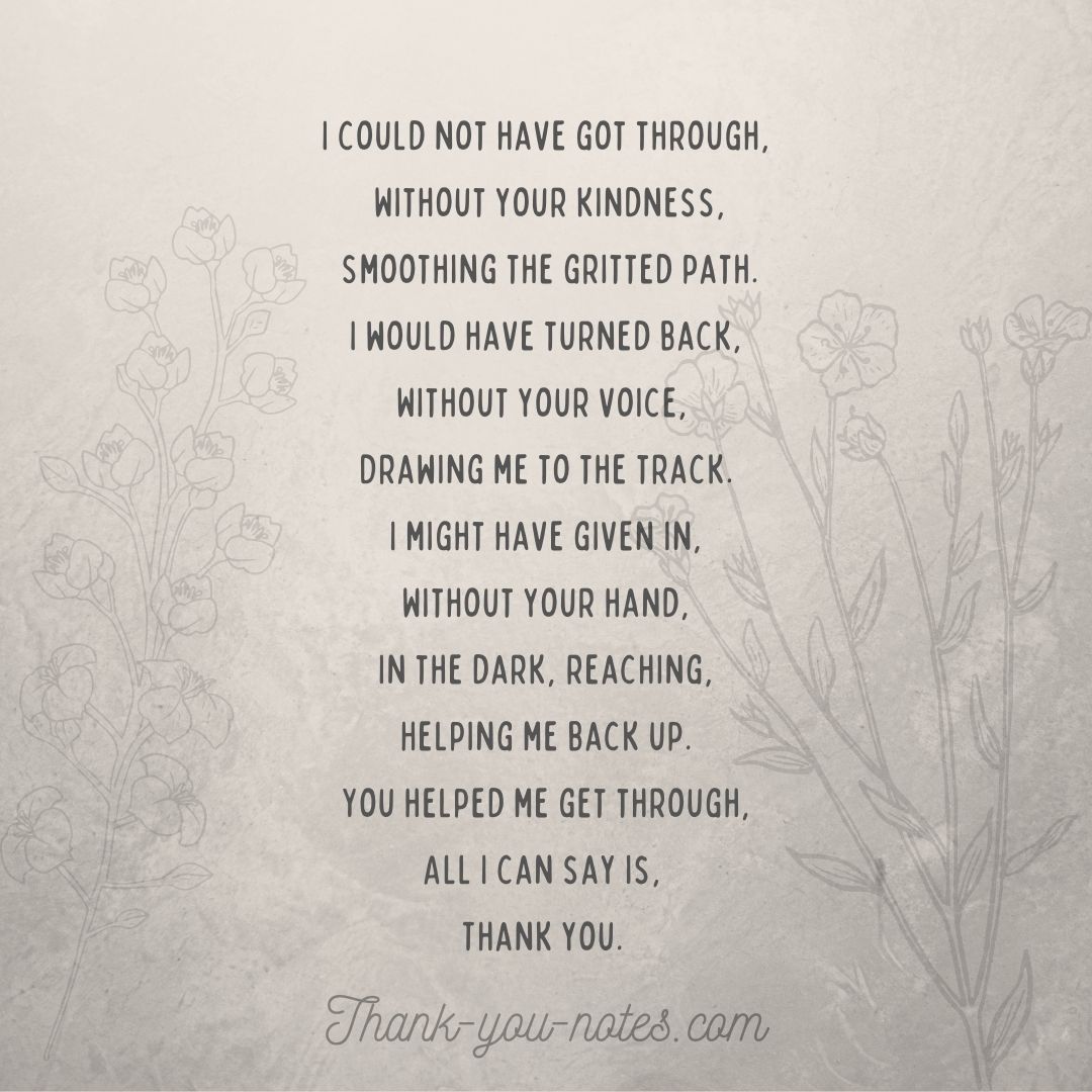 Saying Thanks With Poems