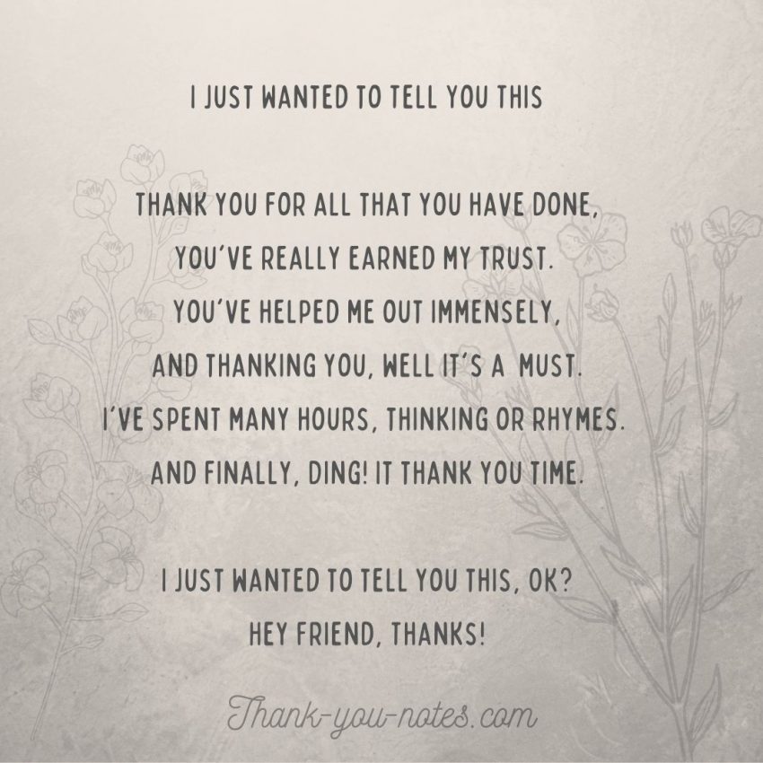 Thank You Poems - The Thank You Notes Blog