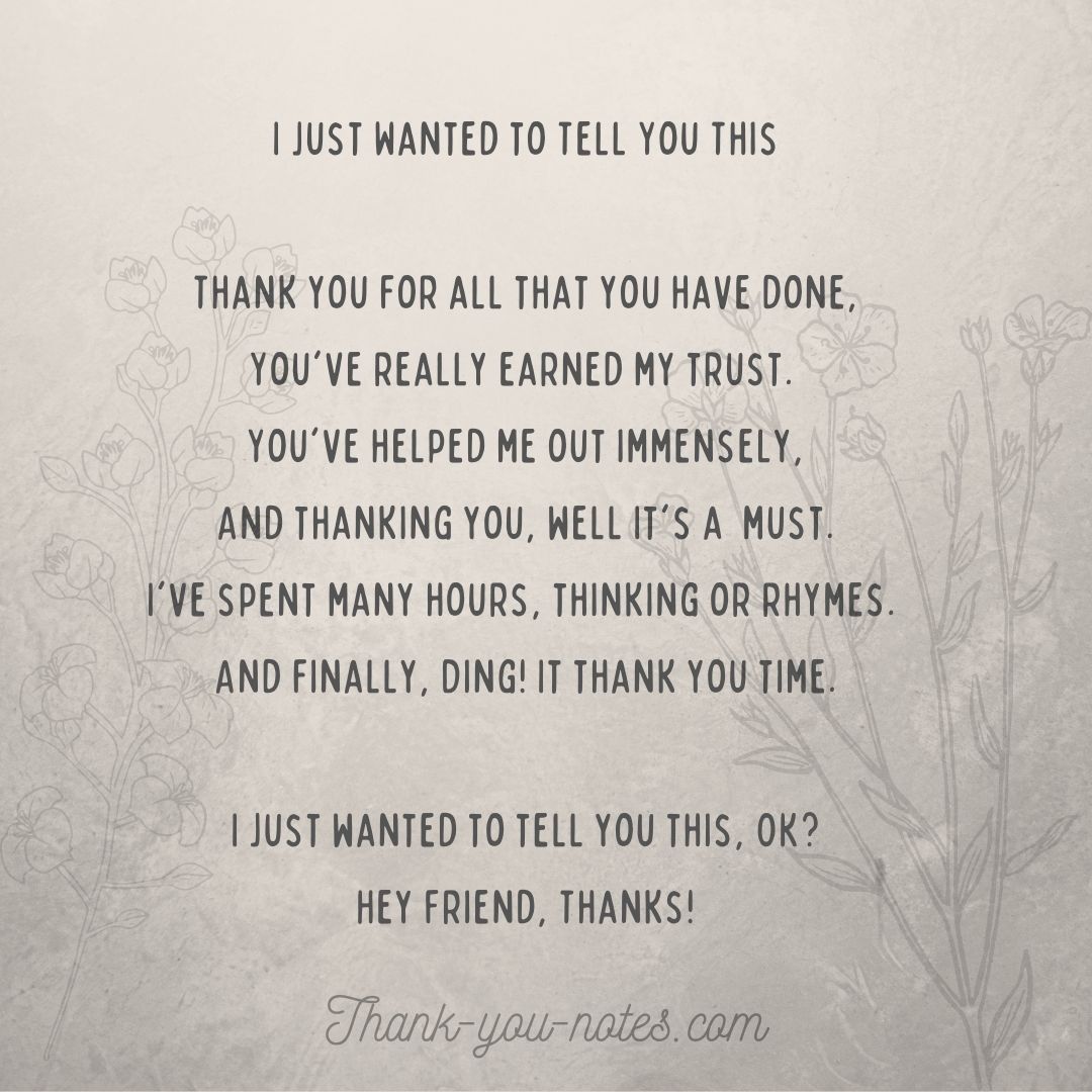 Thank You Poems - The Thank You Notes Blog