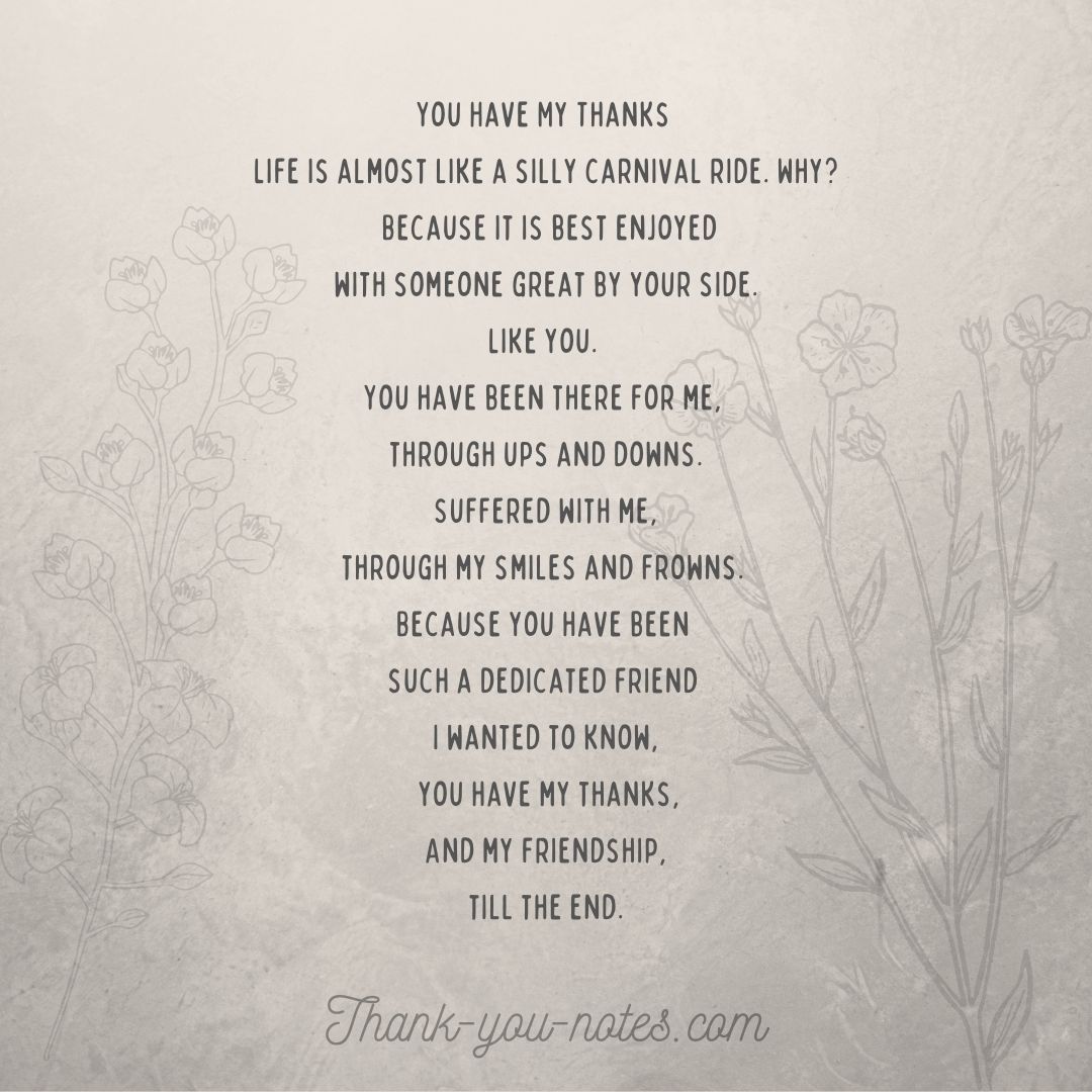 Thank You Poems - The Thank You Notes Blog