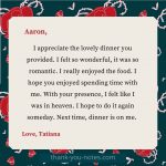 10 Dinner Thank You Note Samples - The Thank You Notes Blog
