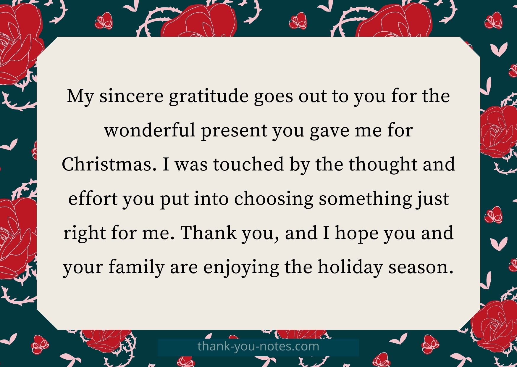 Thank You For Christmas Gift: 21 Thank You Notes To Appreciate