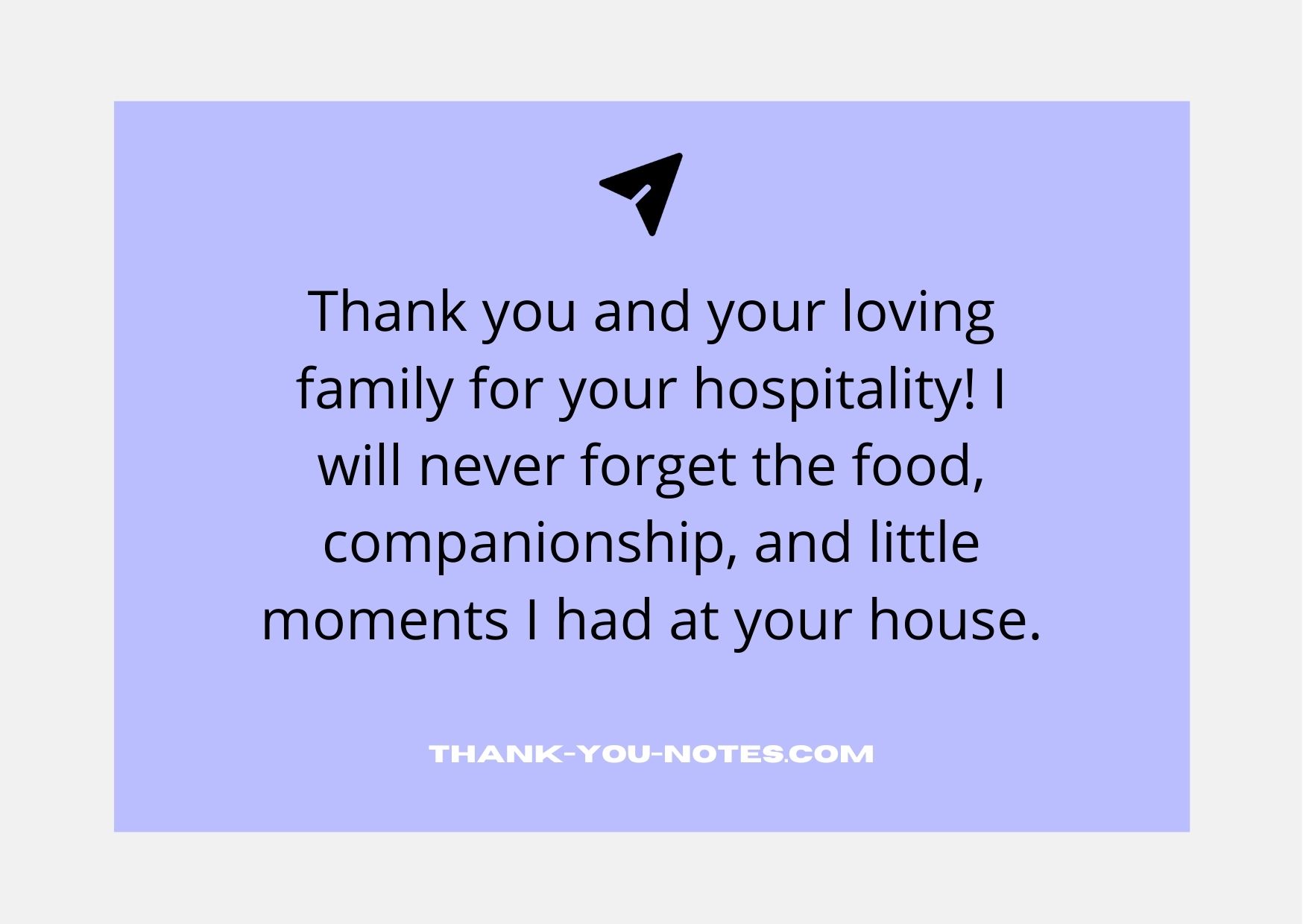 Best Thank You For Your Hospitality - The Thank You Notes Blog