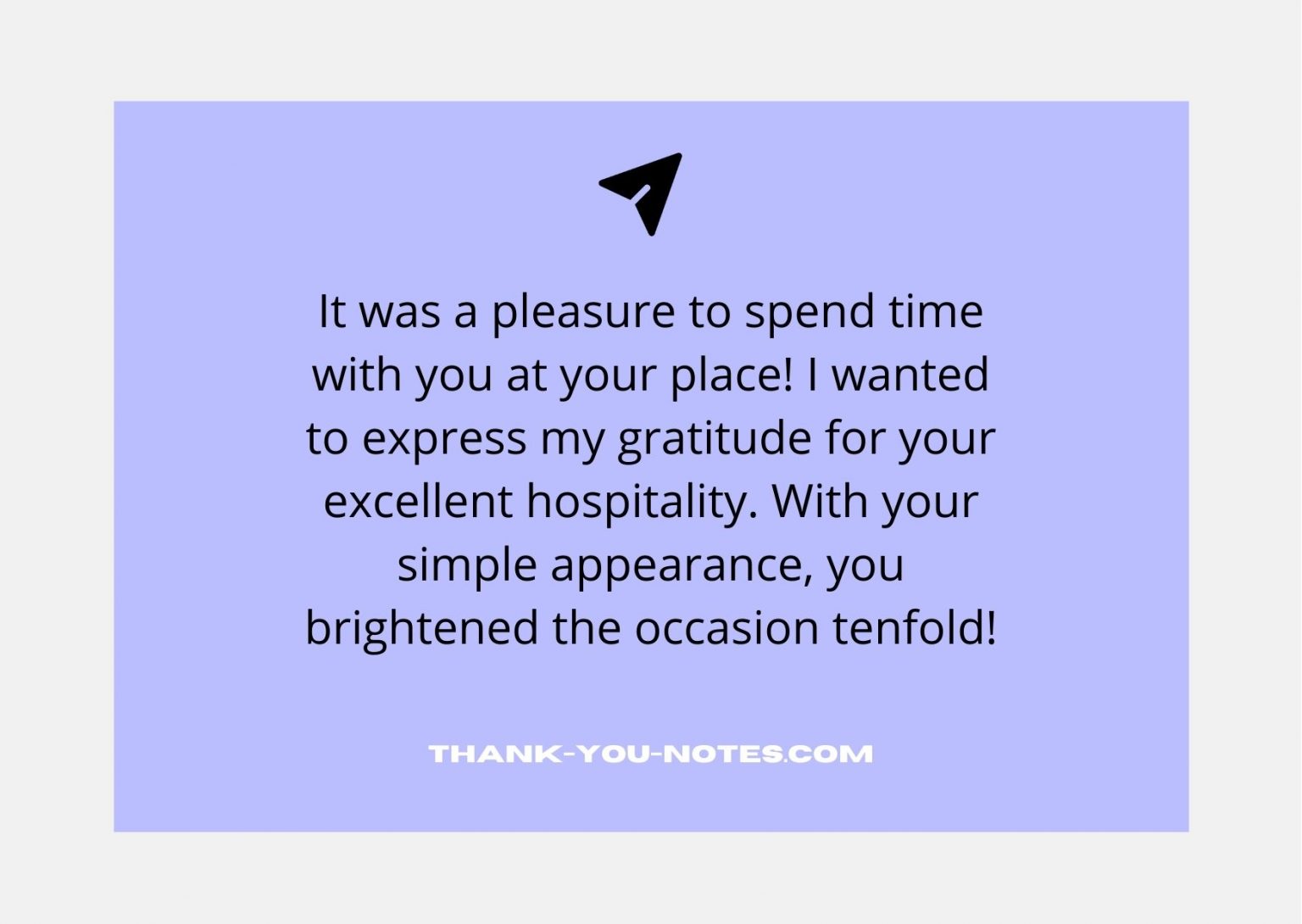 Best Thank You For Your Hospitality - The Thank You Notes Blog