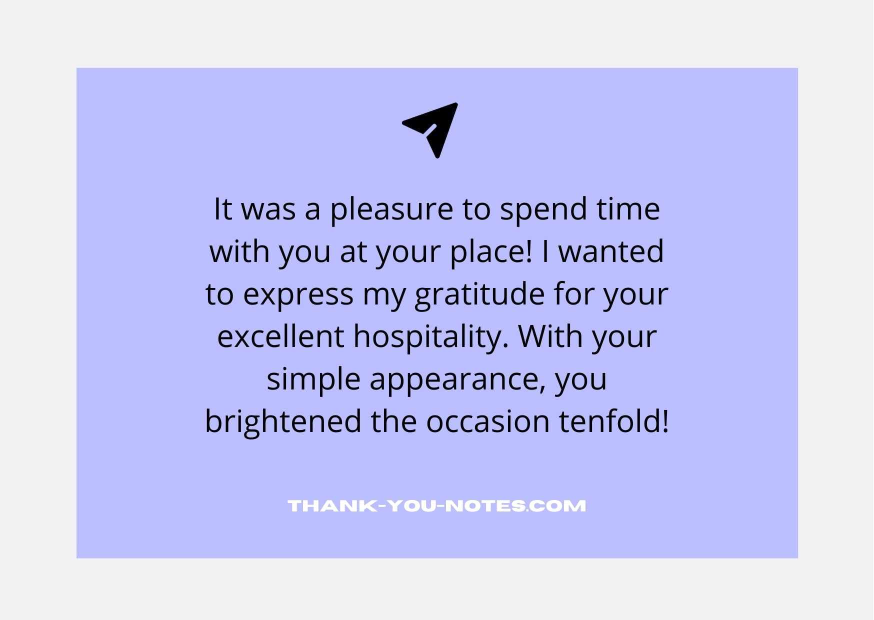 Best Thank You For Your Hospitality - The Thank You Notes Blog