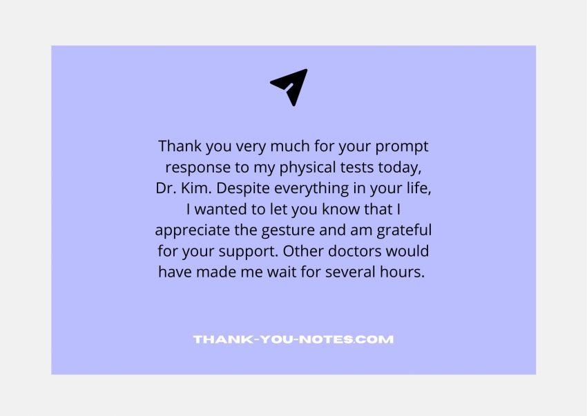 Quick Thank You For Your Prompt Response