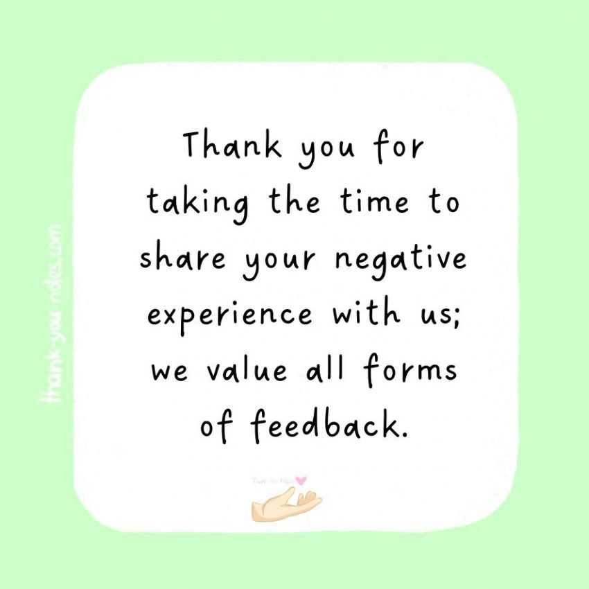 Great Thank You For Your Feedback