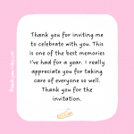 10+ Excellent 'Thank You For The Invitation' Notes