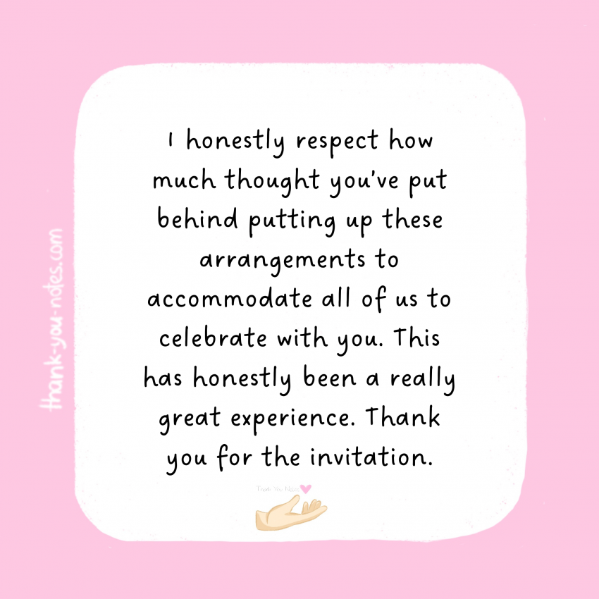 10+ Excellent 'Thank You For The Invitation' Notes